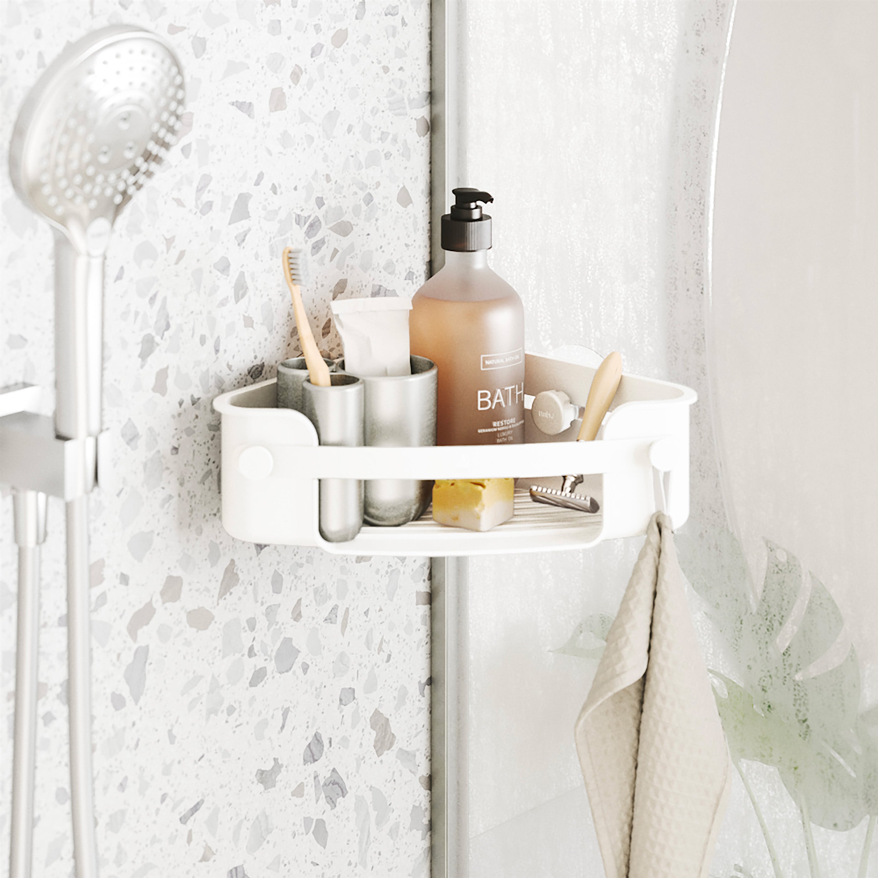 Étagère de douche en d'angle - Flex | Accessoires bain & douche | Kozy