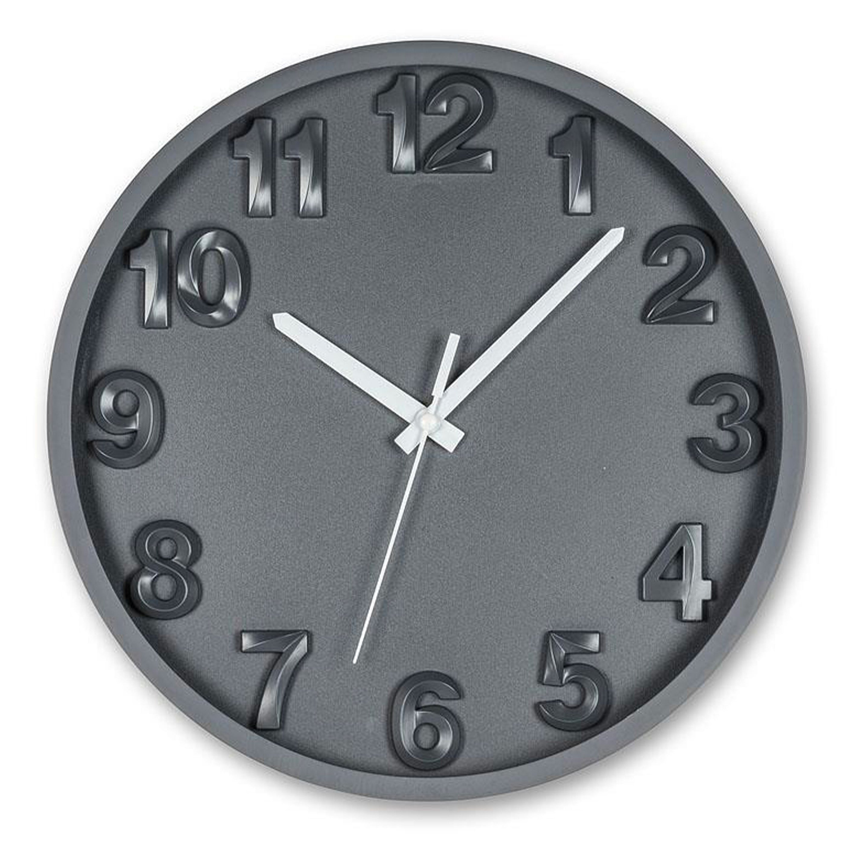 Charcoal clock - Bold numbers 12" | Wall clocks | Boutique Kozy