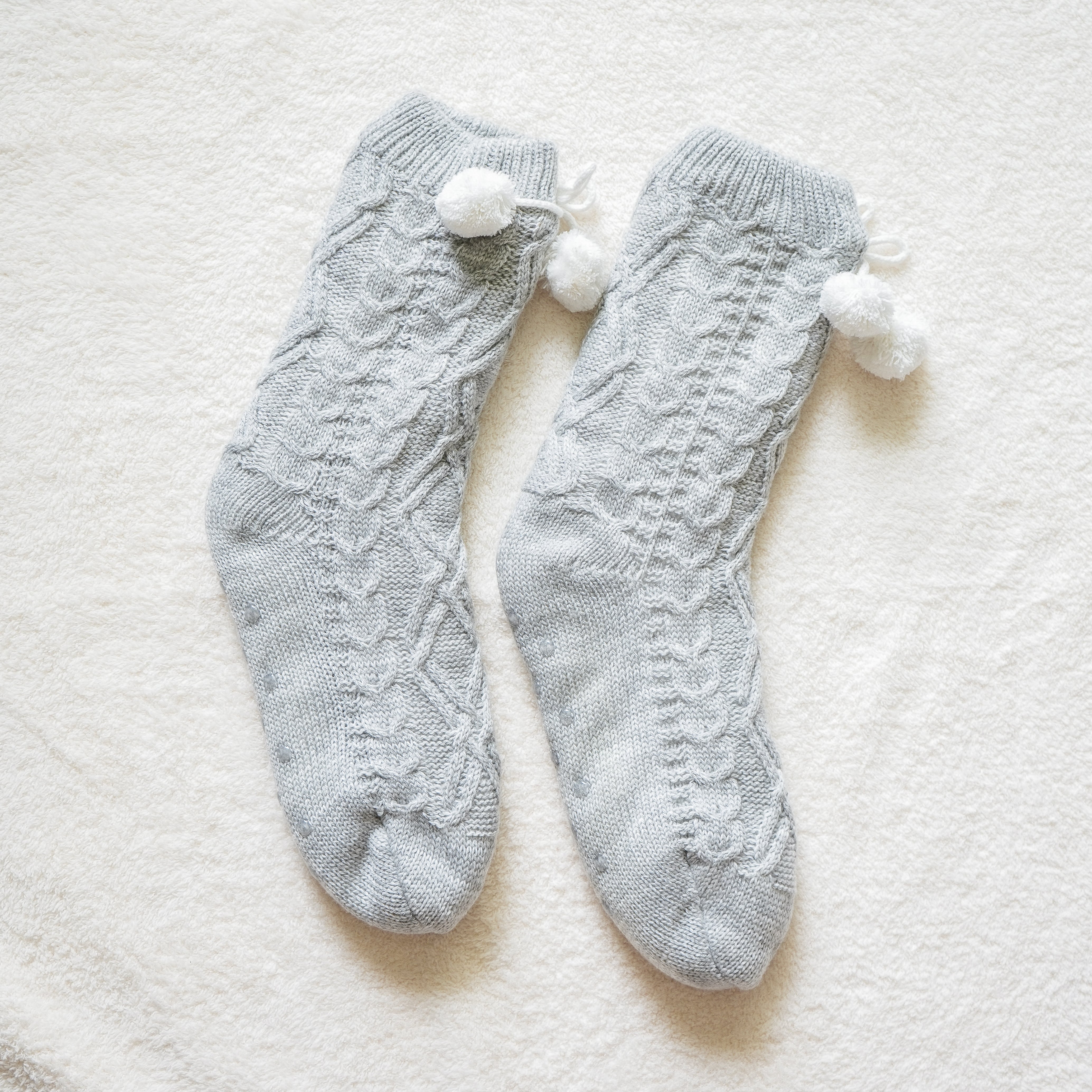 Bas de laine doublé - Gris | Pantoufles & bas | Boutique Kozy